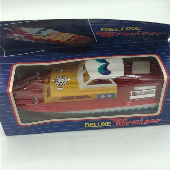 Toys | Vintage Deluxe Cruiser Plastic Toy Boat Battery Operated | Poshmark